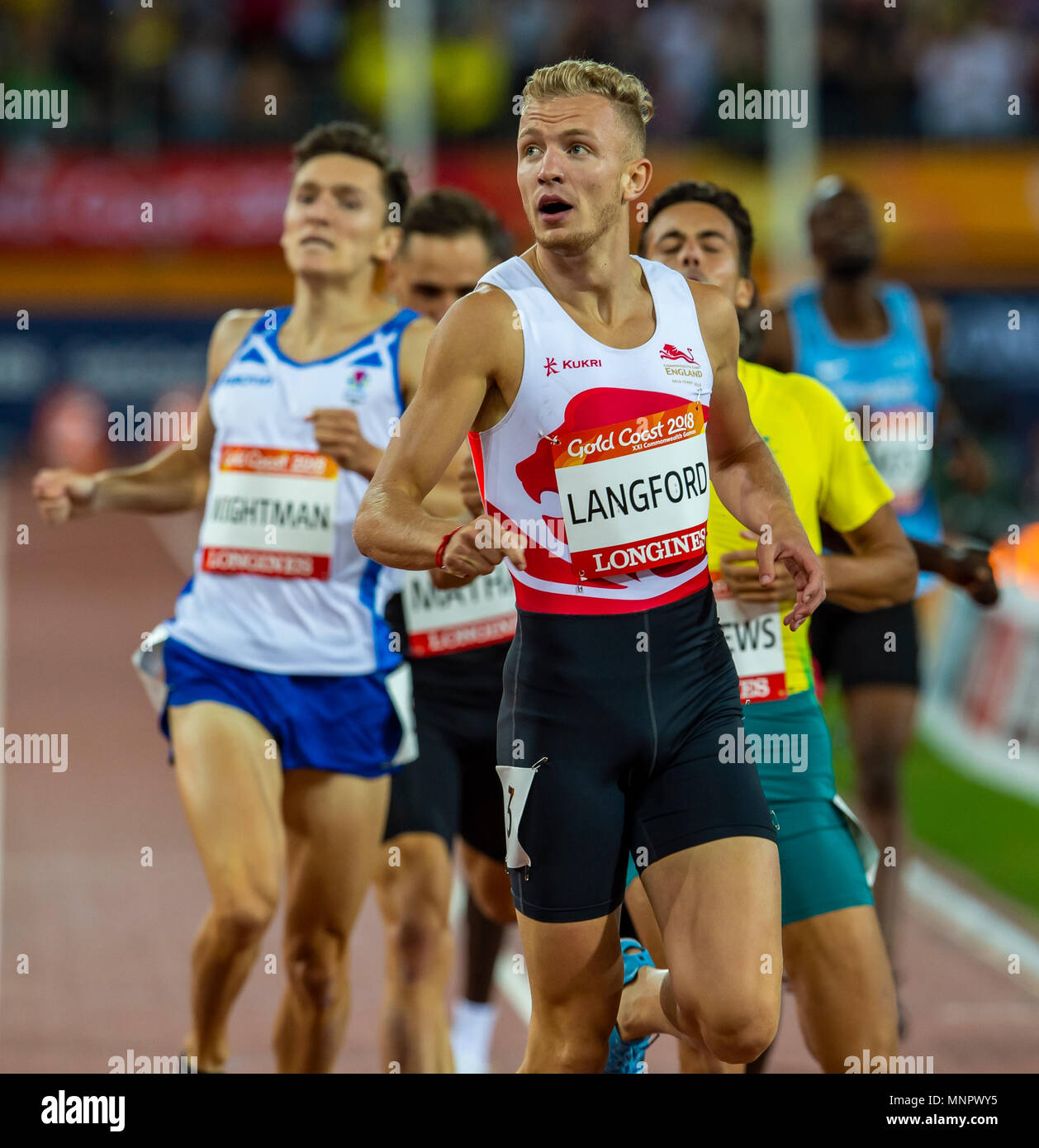 Men's 800m Final-Commonwealth Games 2018 Stock Photo - Alamy