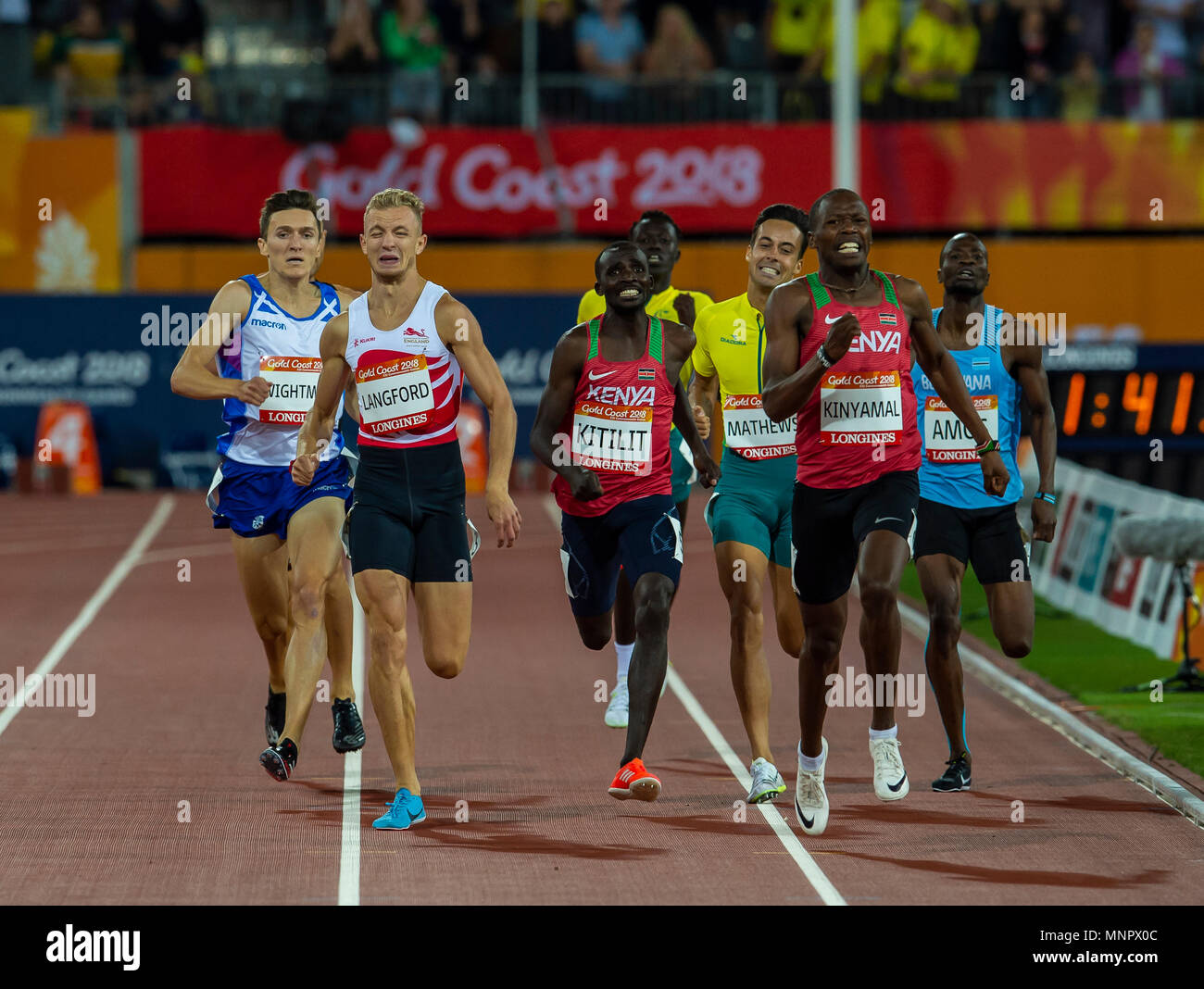Men's 800m Final-Commonwealth Games 2018 Stock Photo - Alamy