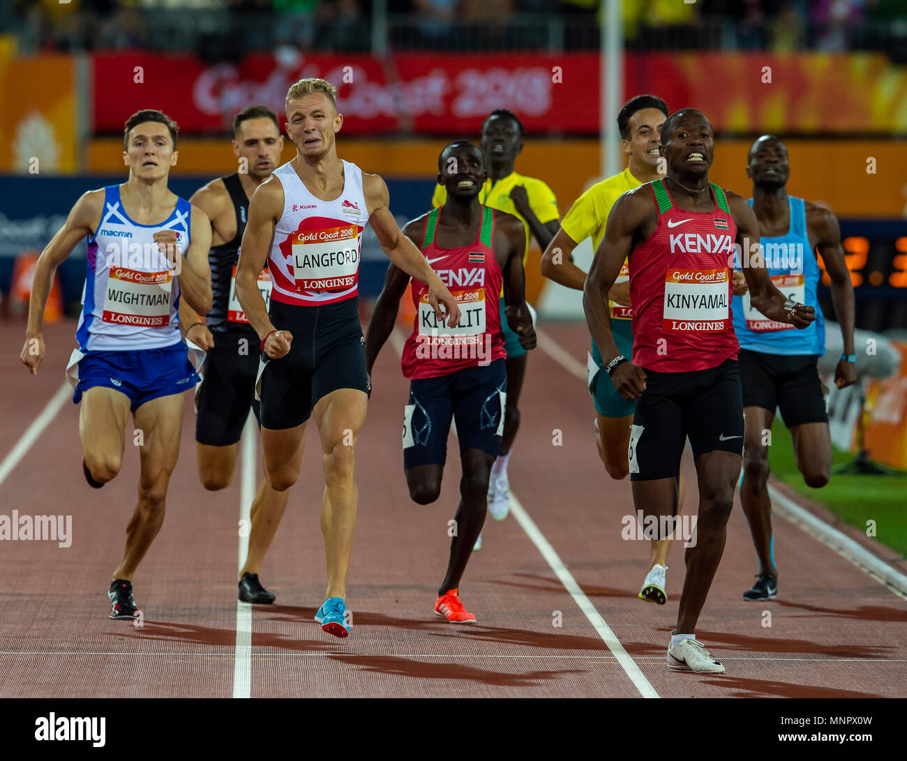 Men's 800m Final-Commonwealth Games 2018 Stock Photo - Alamy