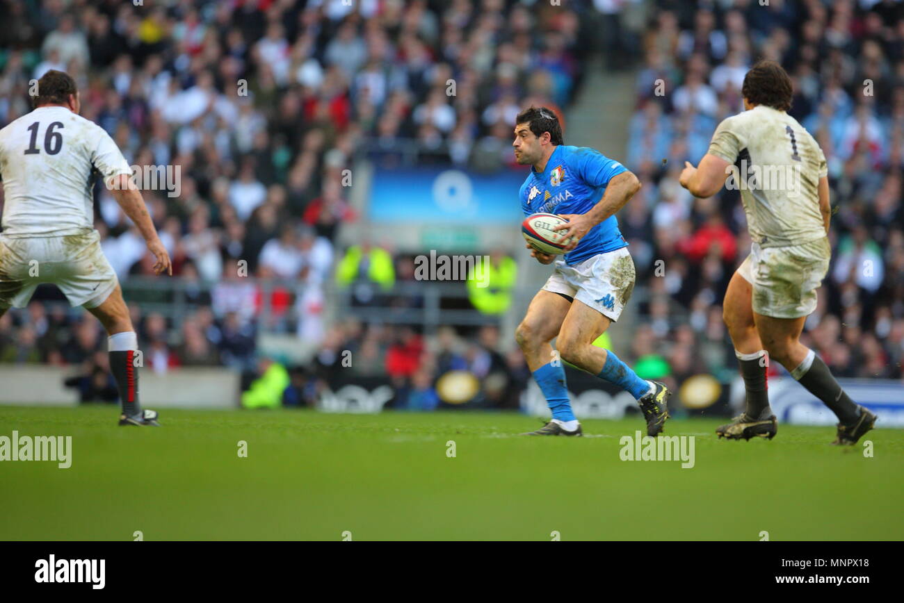 Robert Barbieri of Italy during the England vs. Italy RBS 6 Nations ...