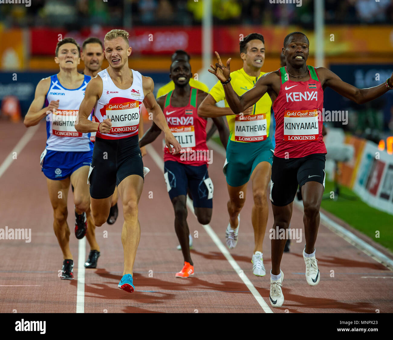 Men's 800m Final-Commonwealth Games 2018 Stock Photo - Alamy