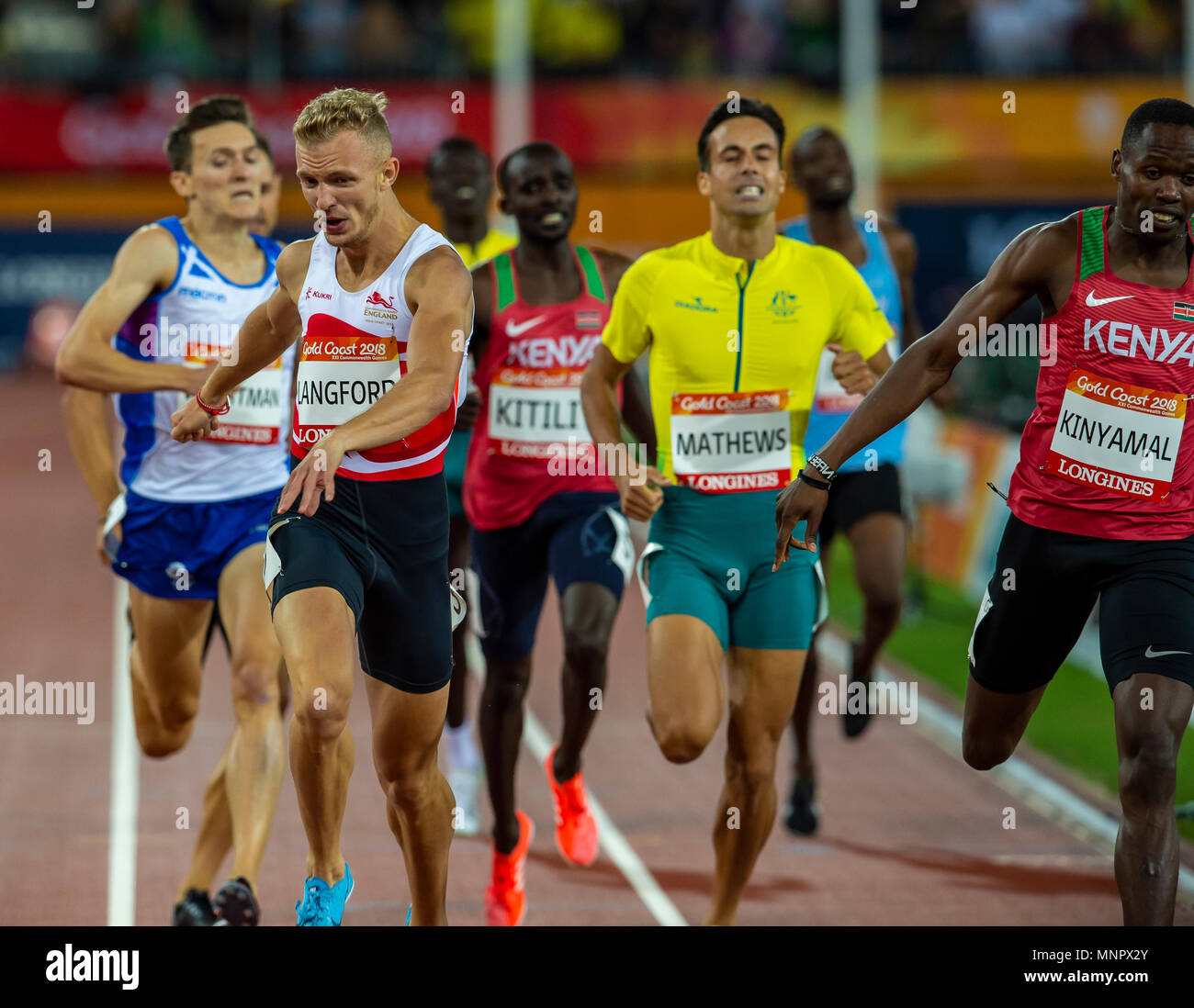 Men's 800m Final-Commonwealth Games 2018 Stock Photo - Alamy