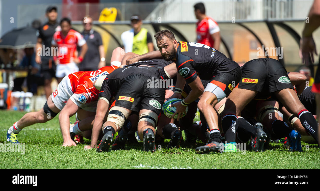 Scrum half passing rugby ball hi-res stock photography and images - Alamy