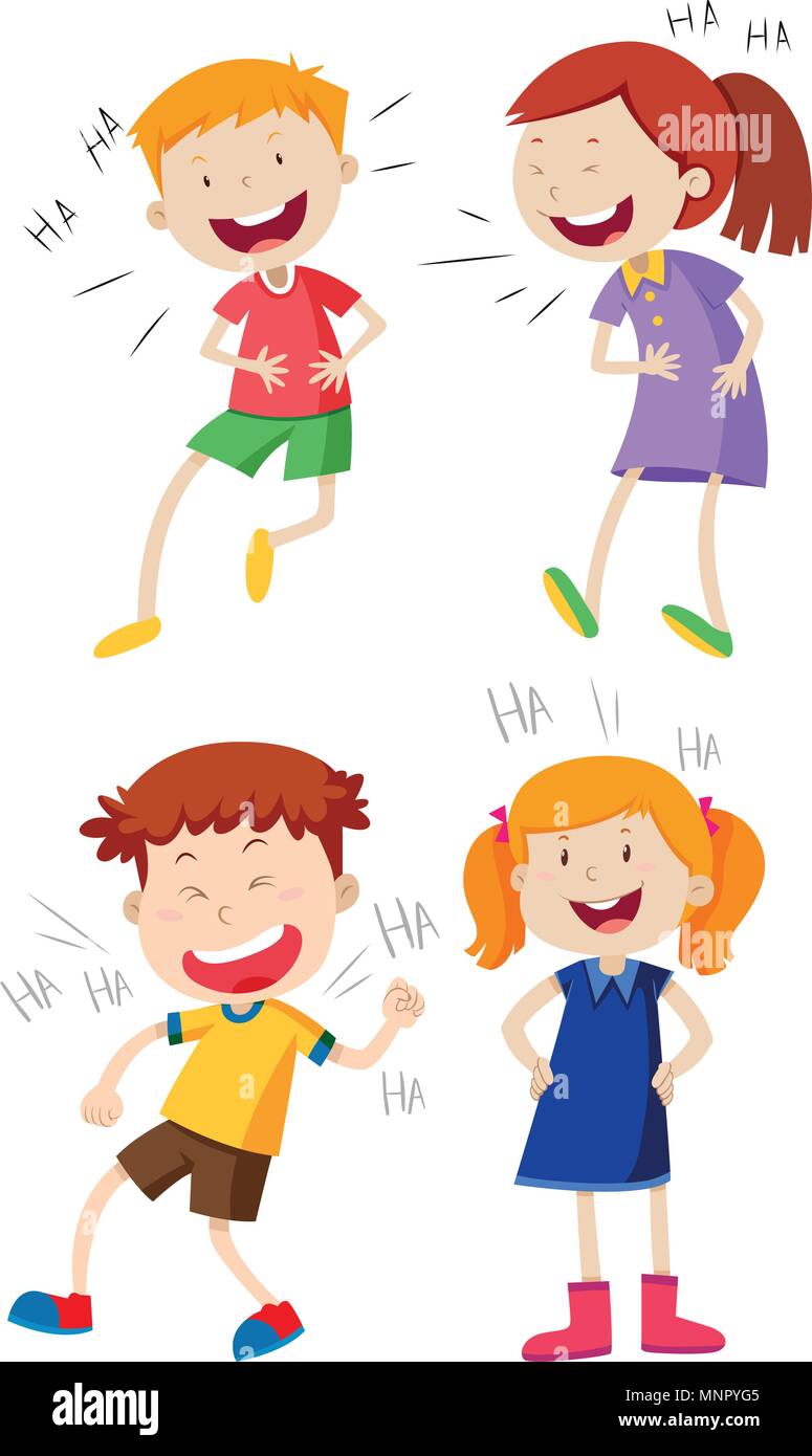 Kids Laughing Clip Art