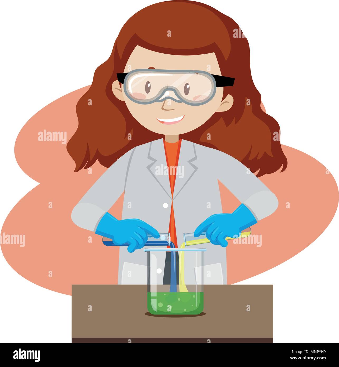 Scientist experiment Stock Vector Images - Alamy