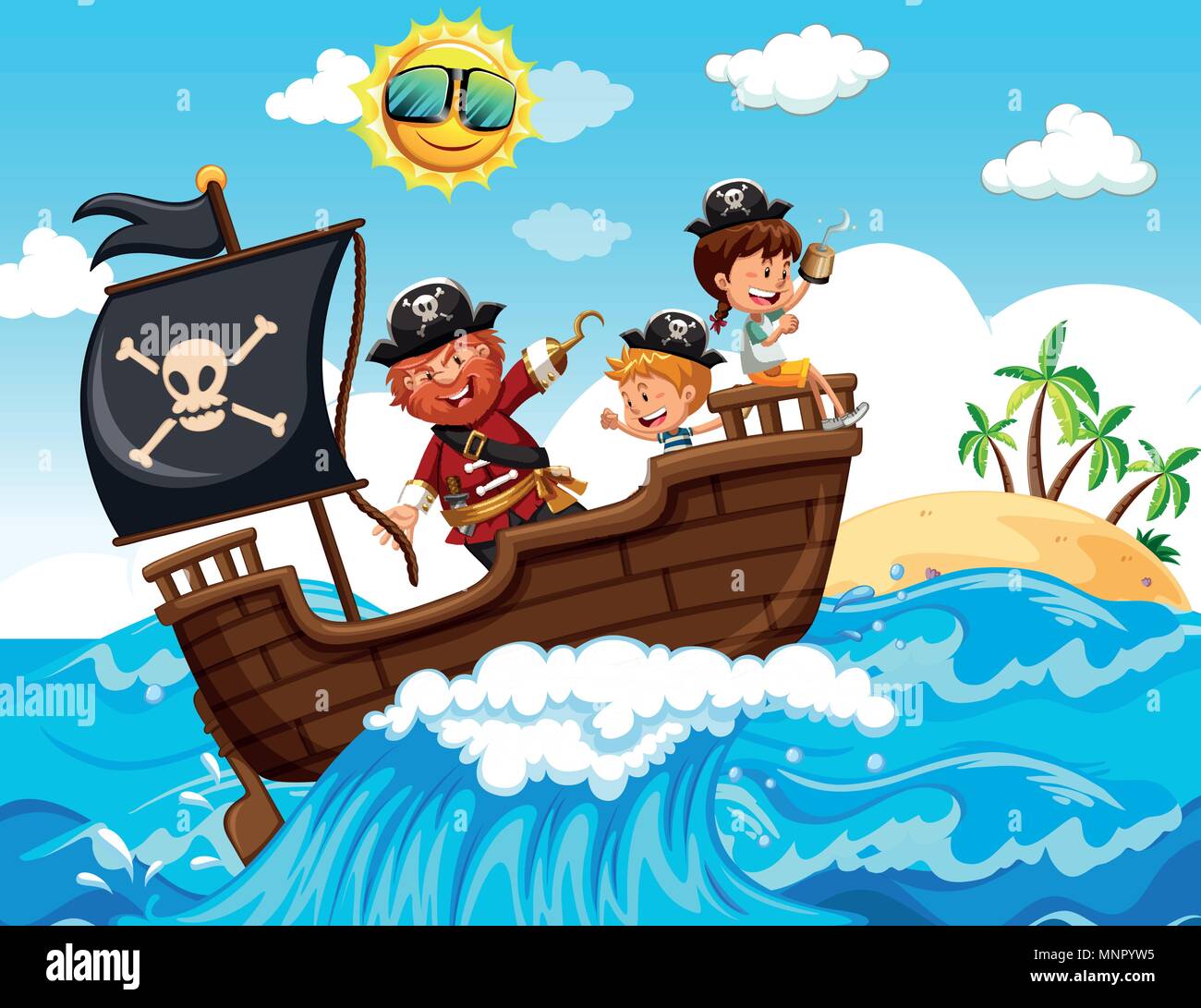 Cartoon Explorer Ships