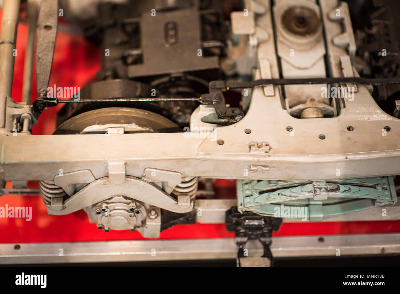 rails with vintage lurry Stock Photo - Alamy