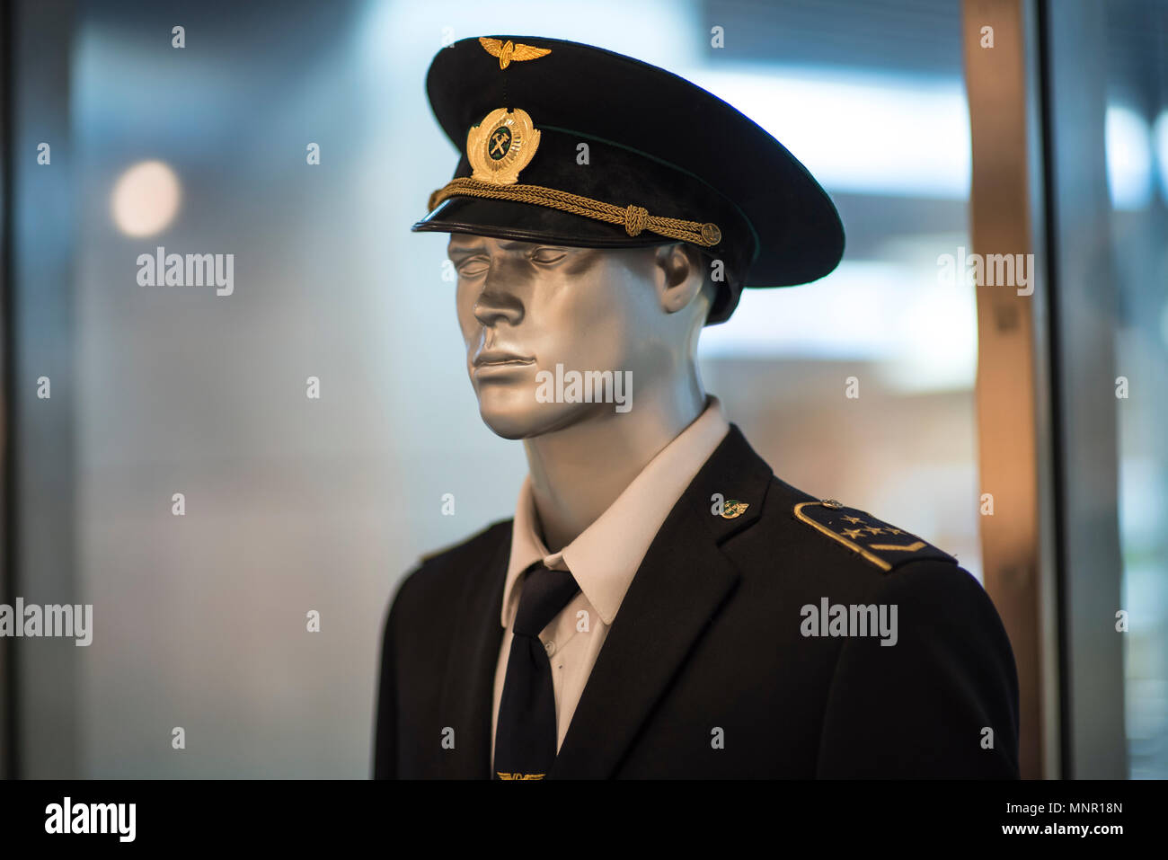 Train Conductor dummy in uniform Stock Photo - Alamy