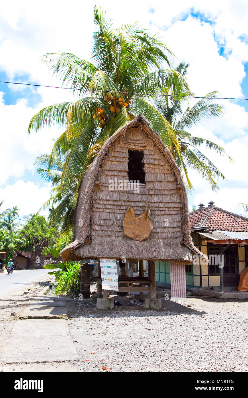 Traditional Lombok's house, Indonesia Stock Photo - Alamy
