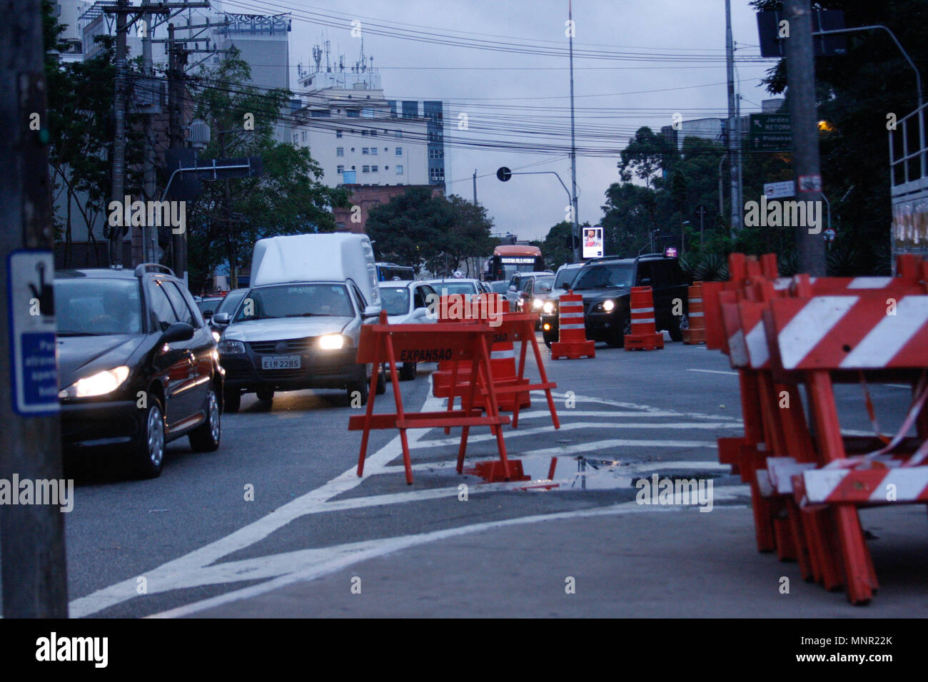 Brazil. 19th May, 2018. Streets closed and heavy traffic at the ...