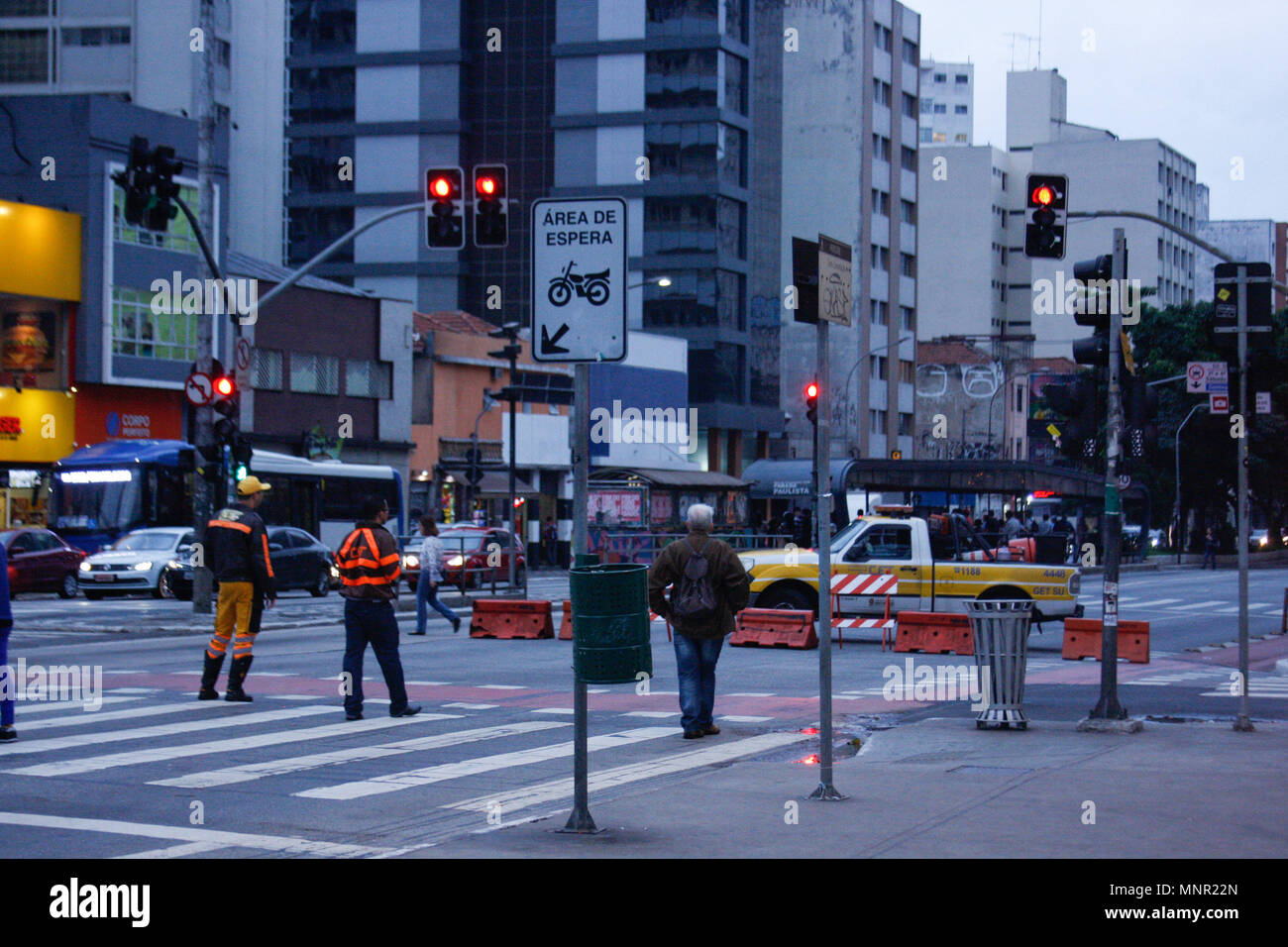 Brazil. 19th May, 2018. Streets closed and heavy traffic at the ...