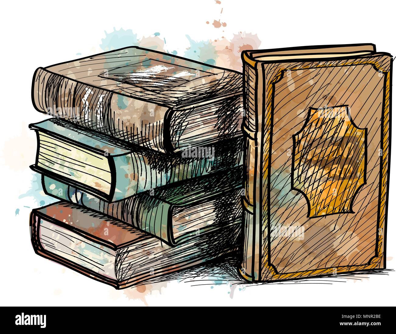 Stack of multi colored books Stock Vector Image & Art - Alamy