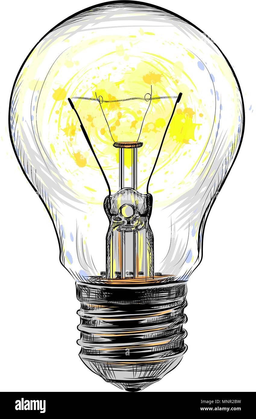 Edison light bulb filament Stock Vector Images - Alamy