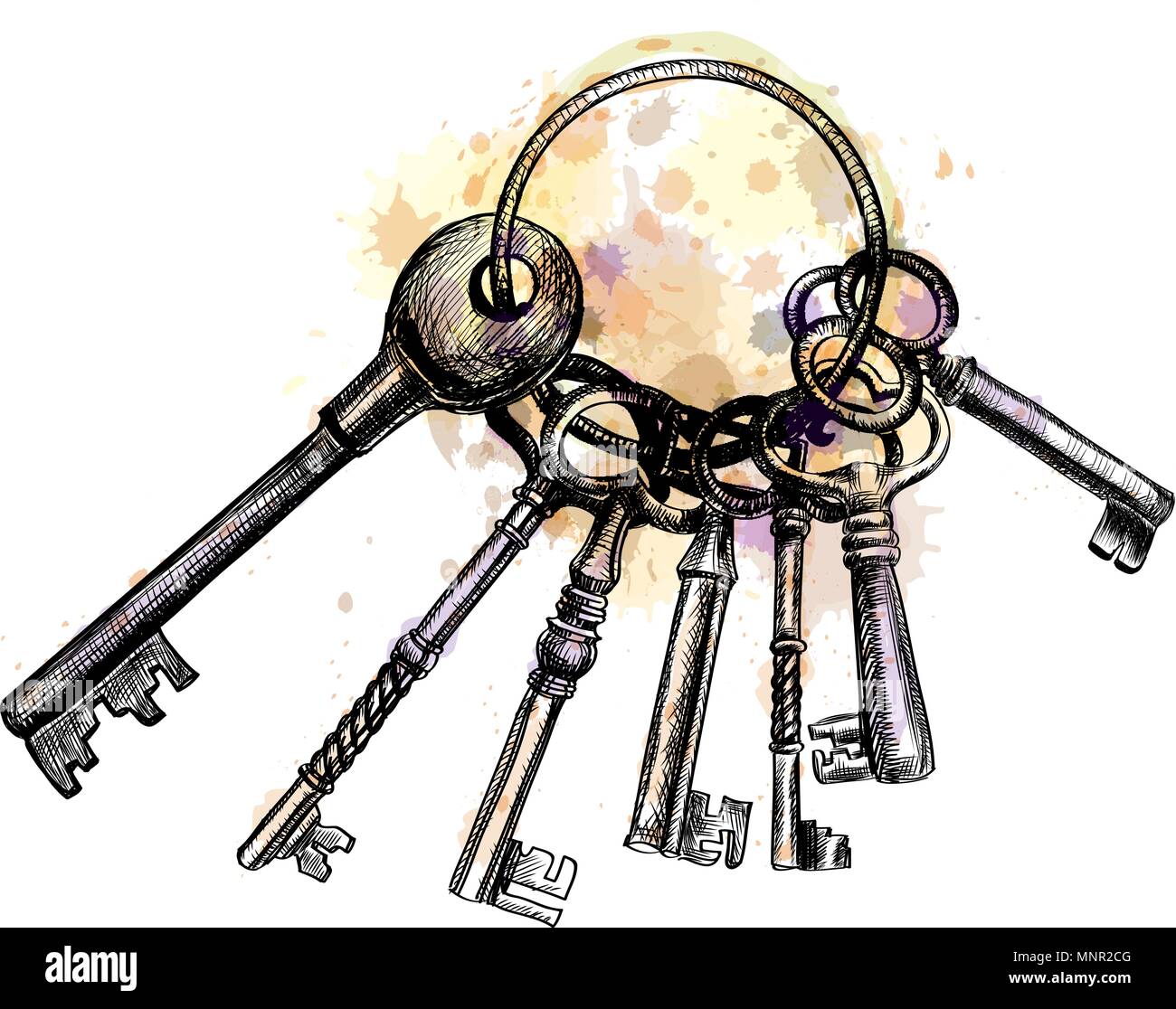 A bunch of old key Stock Vector Image & Art - Alamy