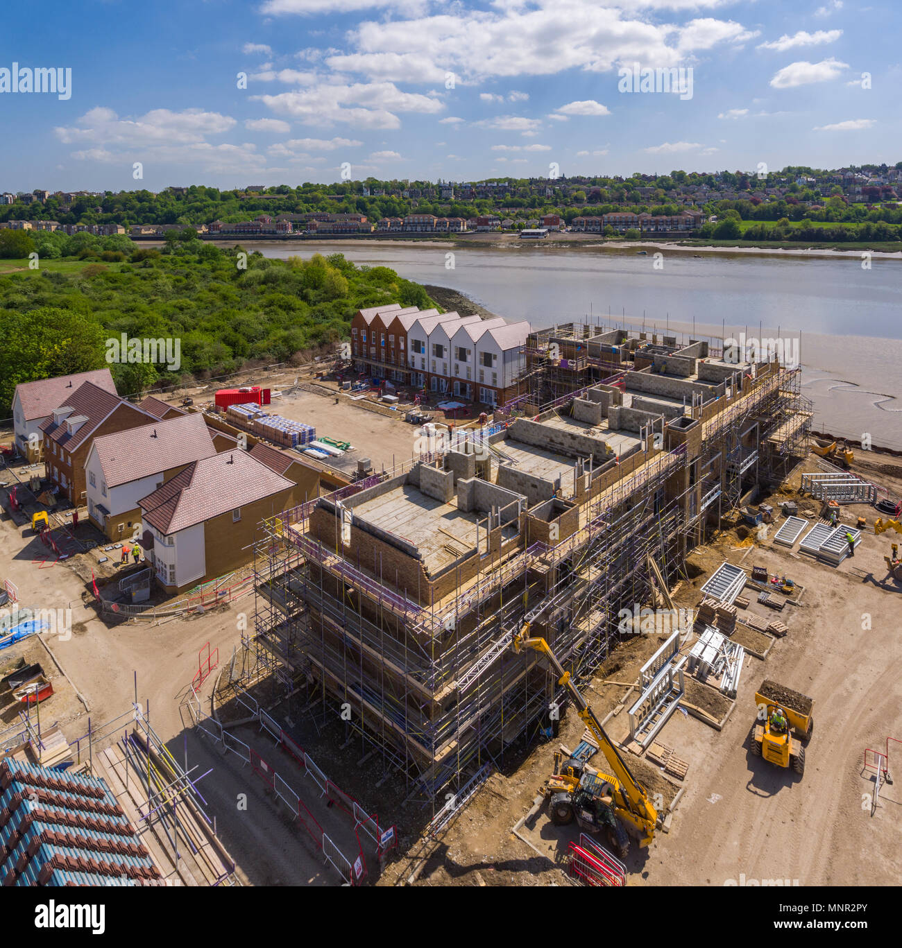 Aerial views of Redrow Homes development- Temple Wharf, located in ...