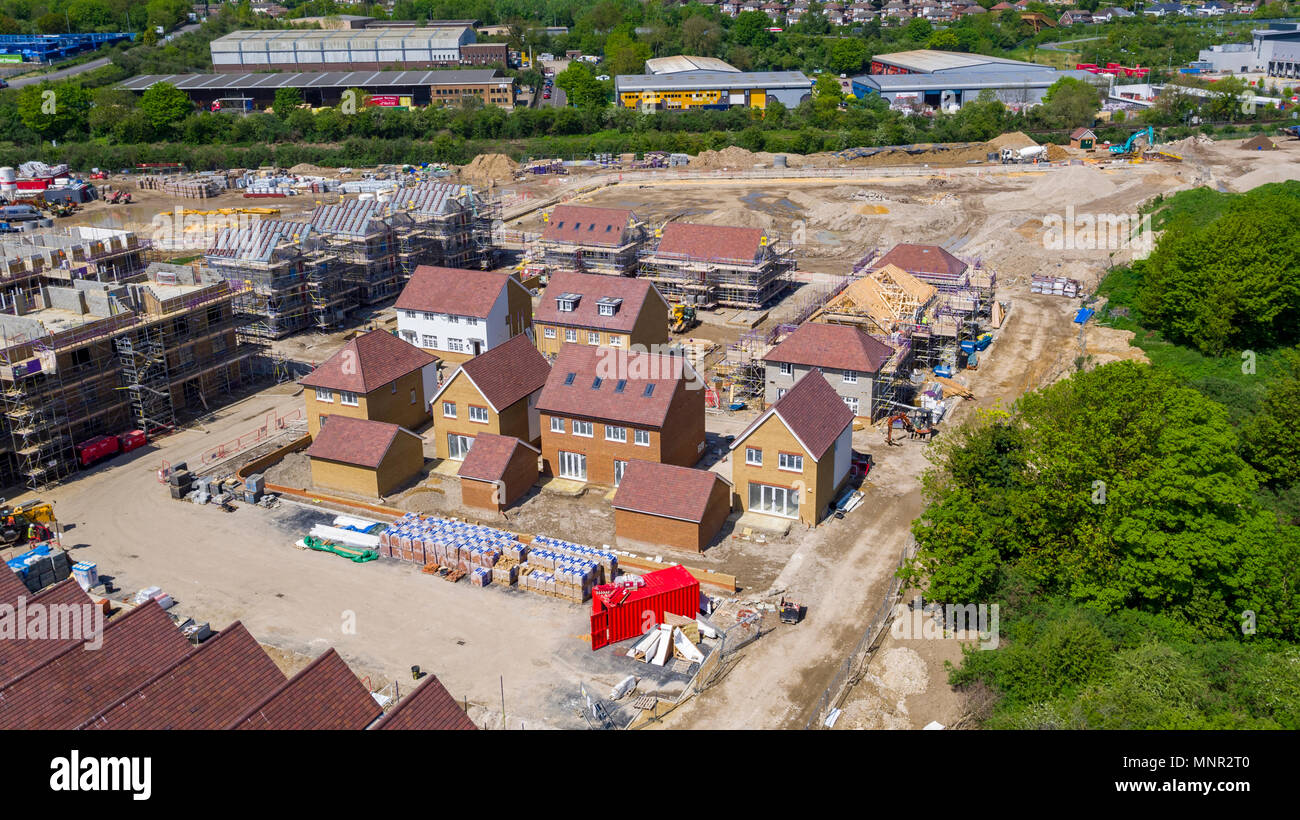 Aerial views of Redrow Homes development- Temple Wharf, located in ...