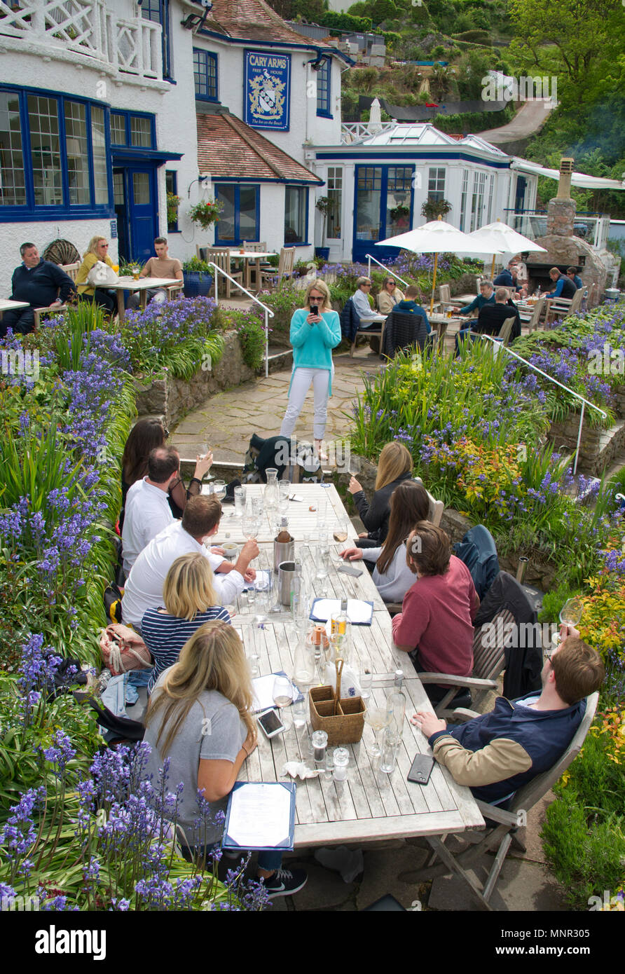 Cary Arms & Spa, Babbacombe Beach, Devonshire Stock Photo - Alamy