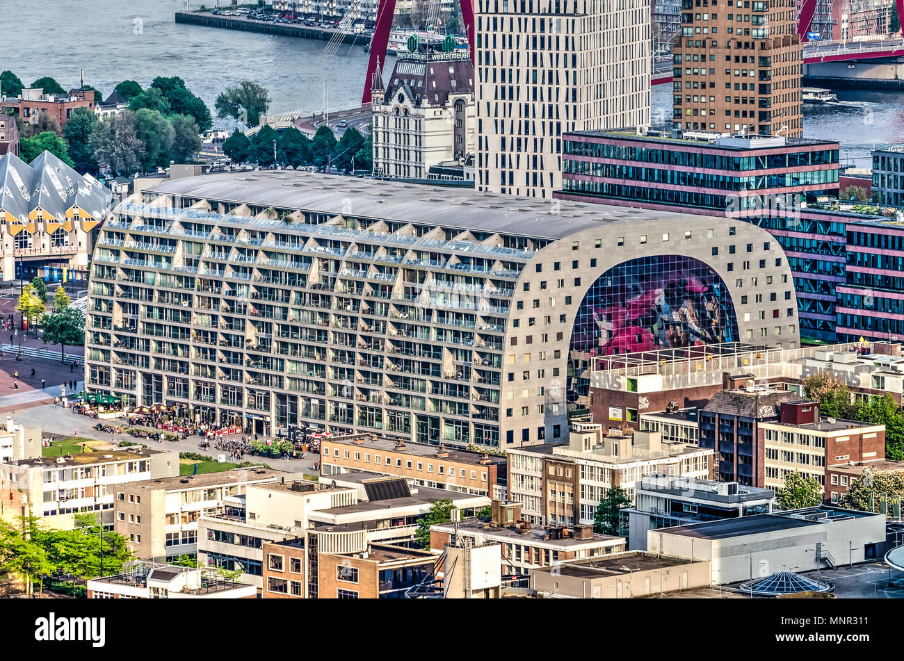 Rotterdam, The Netherlands, May 11, 2018: the giant arch of the new ...