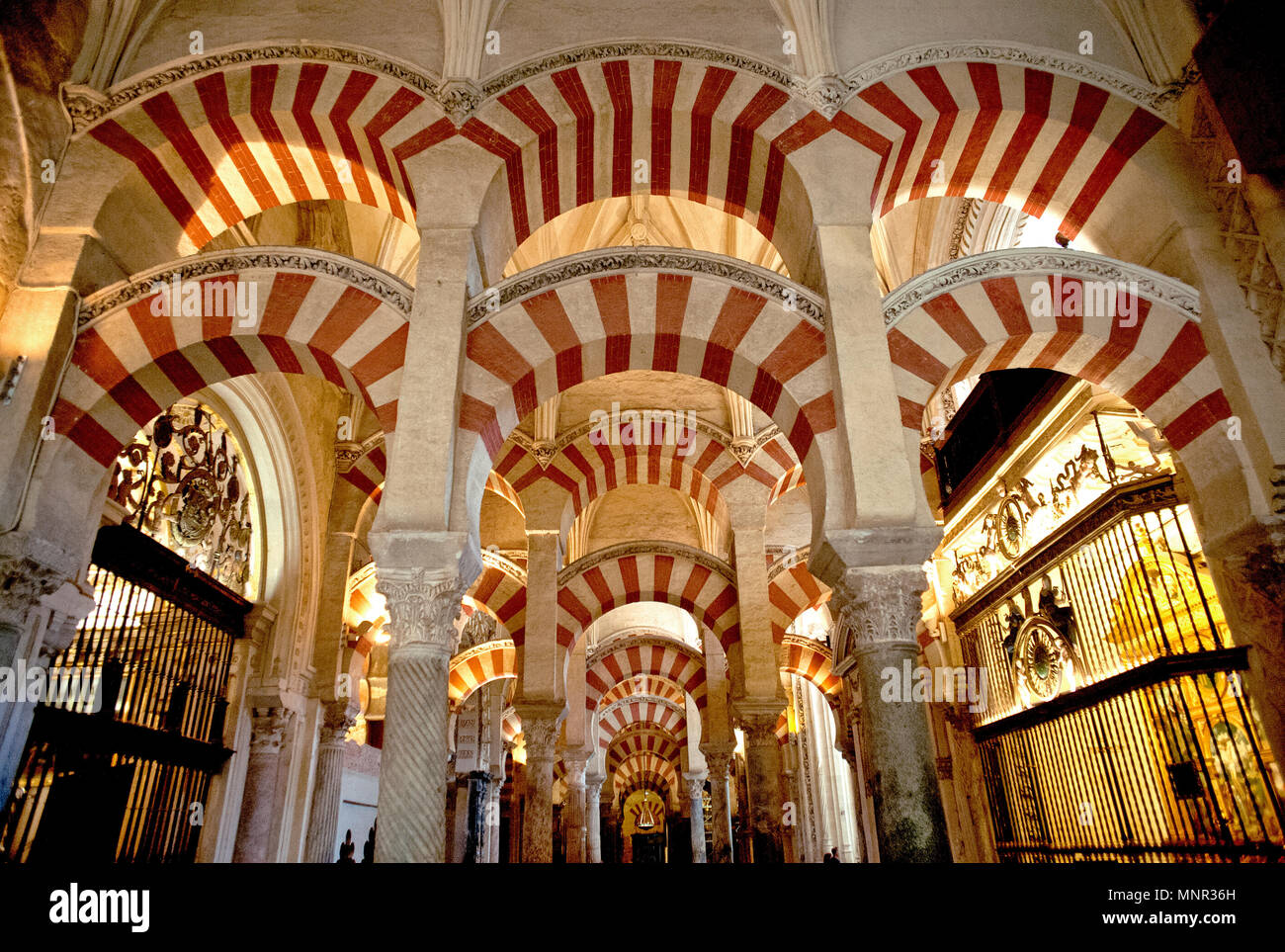 The spectacular architecture of the Mezquita cathedral in Cordoba ...