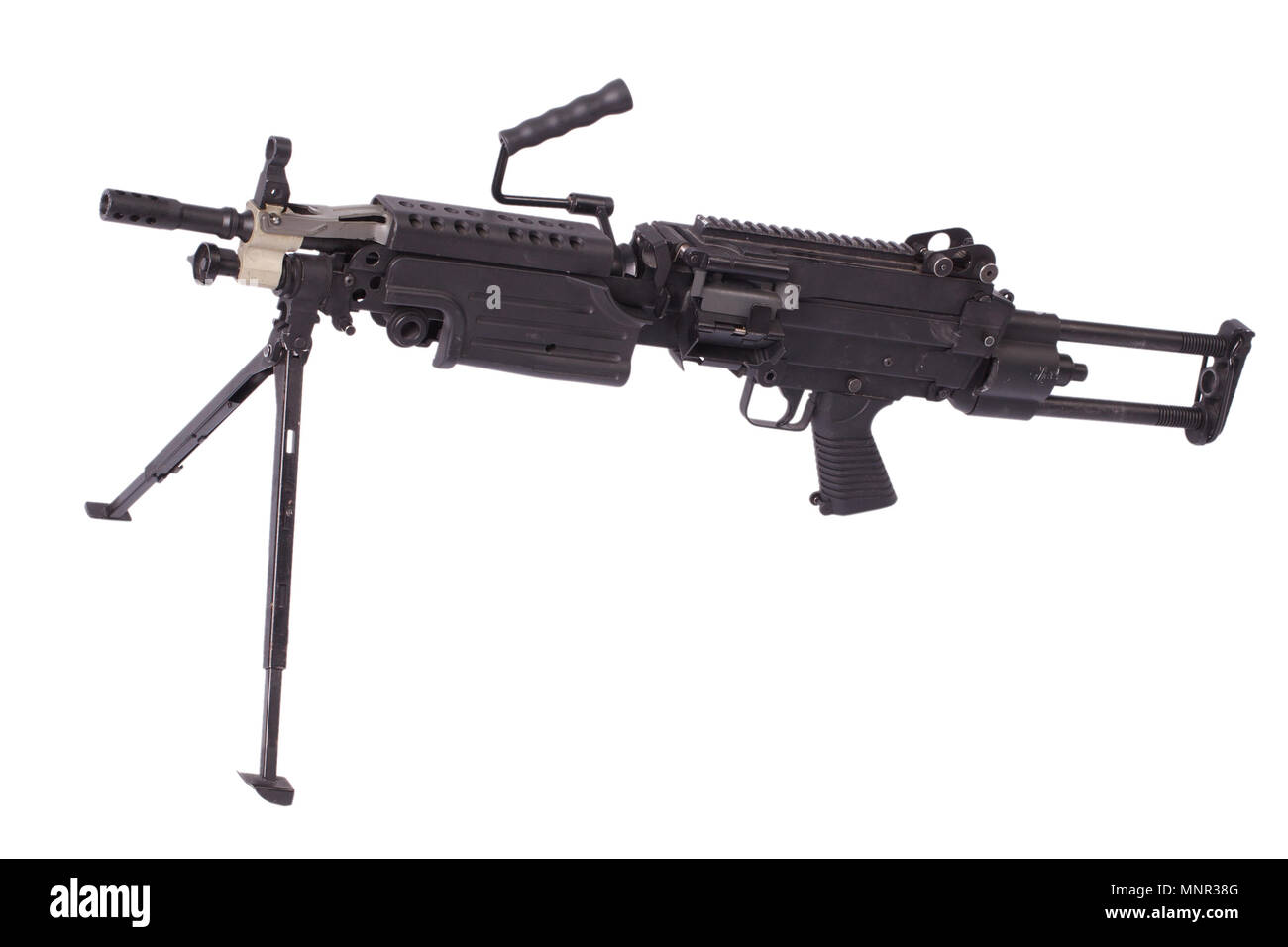M249 machine gun isolated on white Stock Photo - Alamy