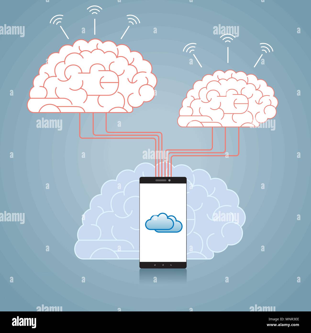 Big idea design concept, cloud computing concept Stock Vector Image ...