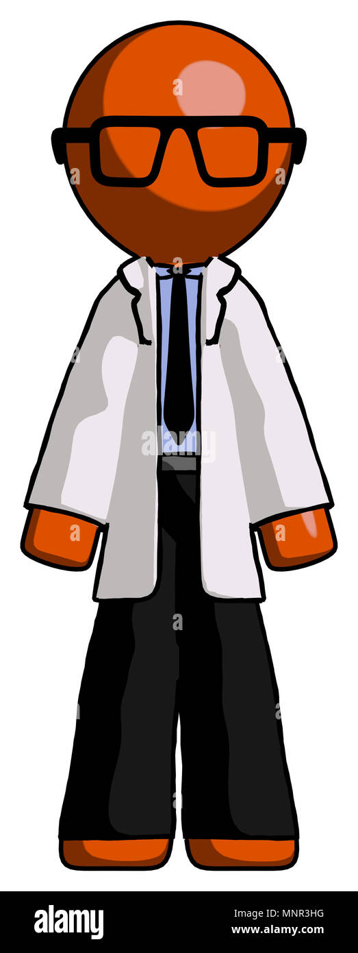 Orange doctor scientist man standing forward Stock Photo - Alamy
