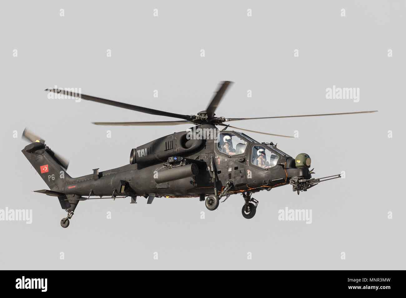 Sivrihisar, ESKISEHIR, TURKEY - September 16, 2017 ; Attack helicopter ...