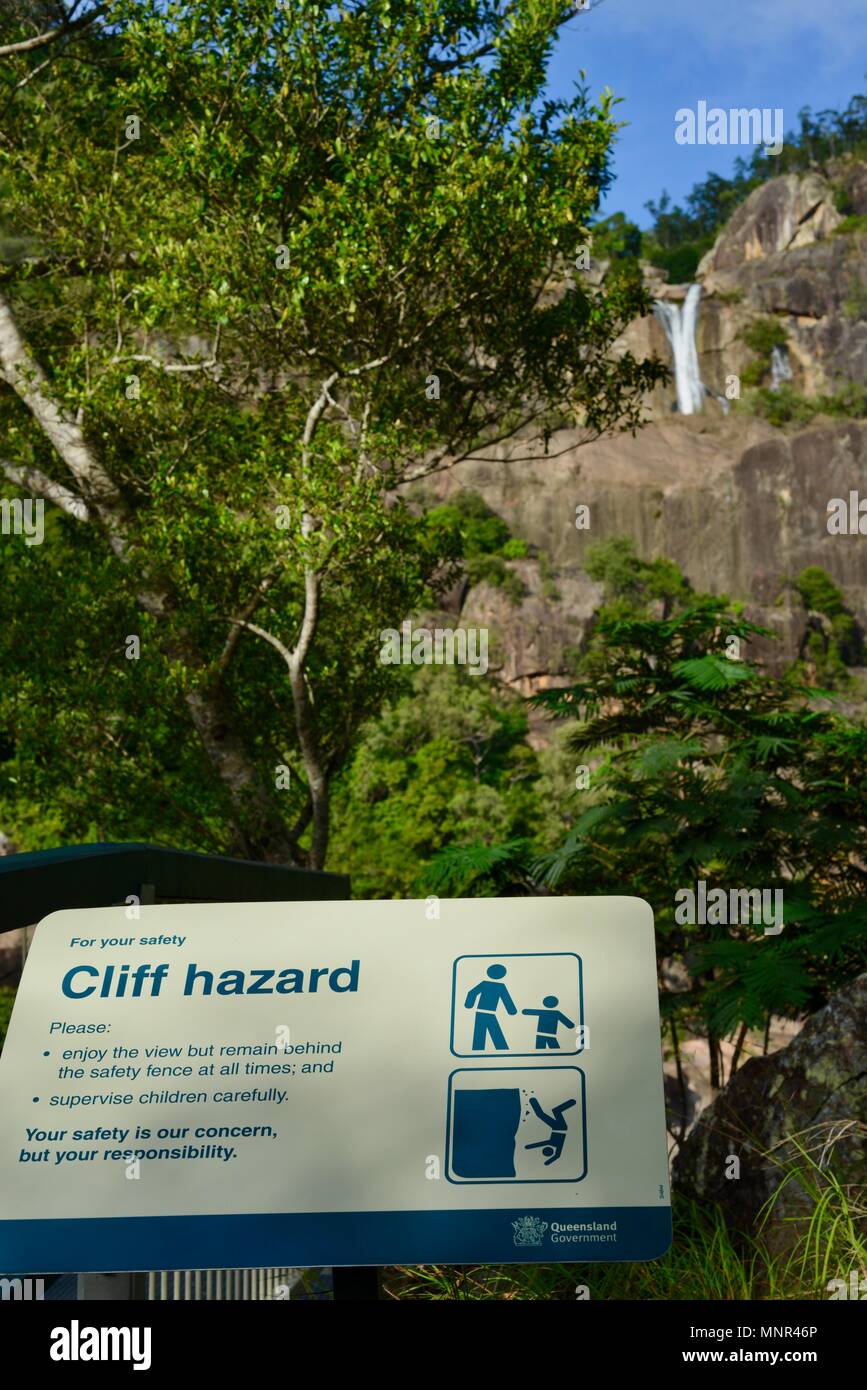 Hazard sign waterfall hi-res stock photography and images - Alamy
