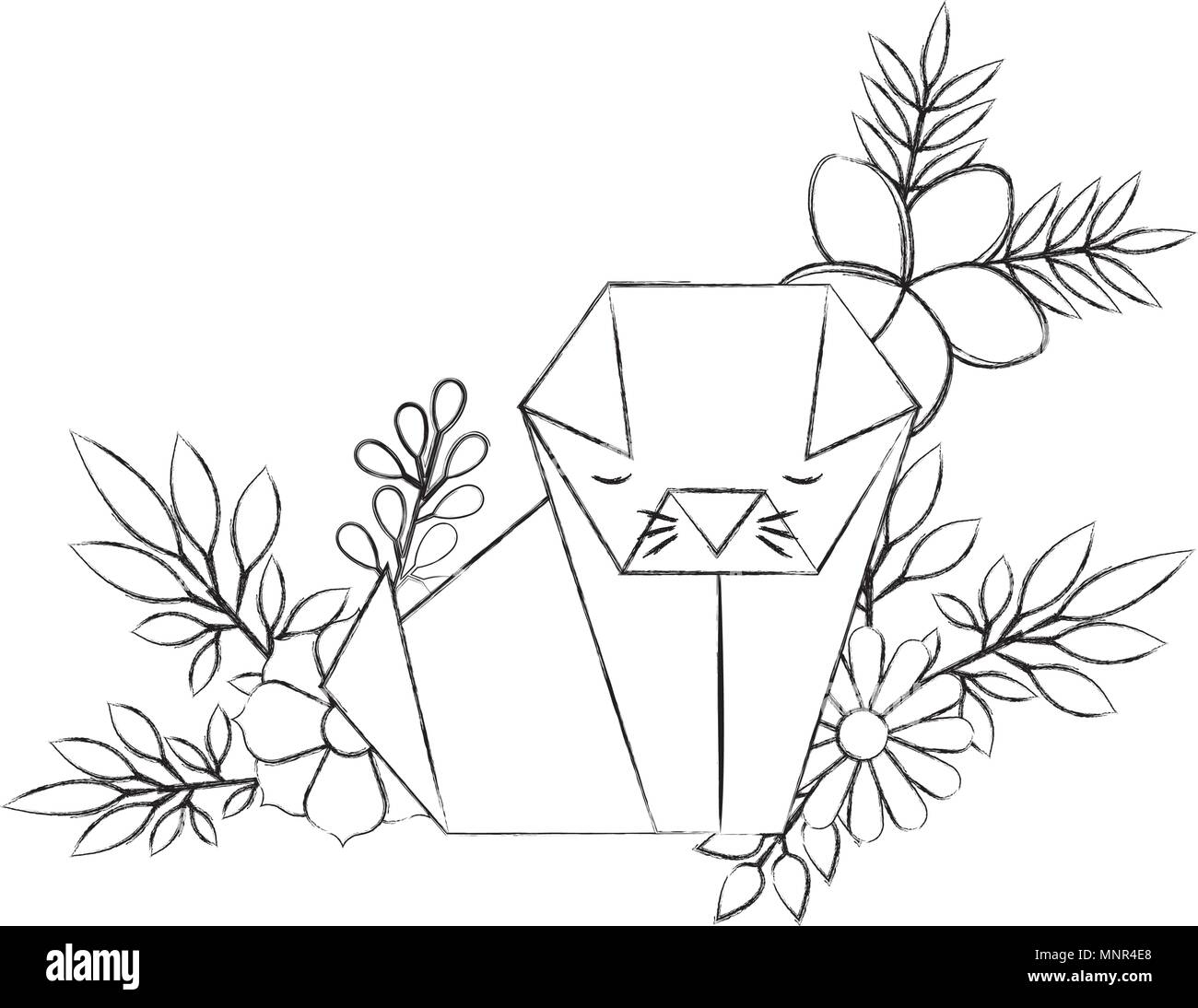 Cat origami Cut Out Stock Images & Pictures - Alamy