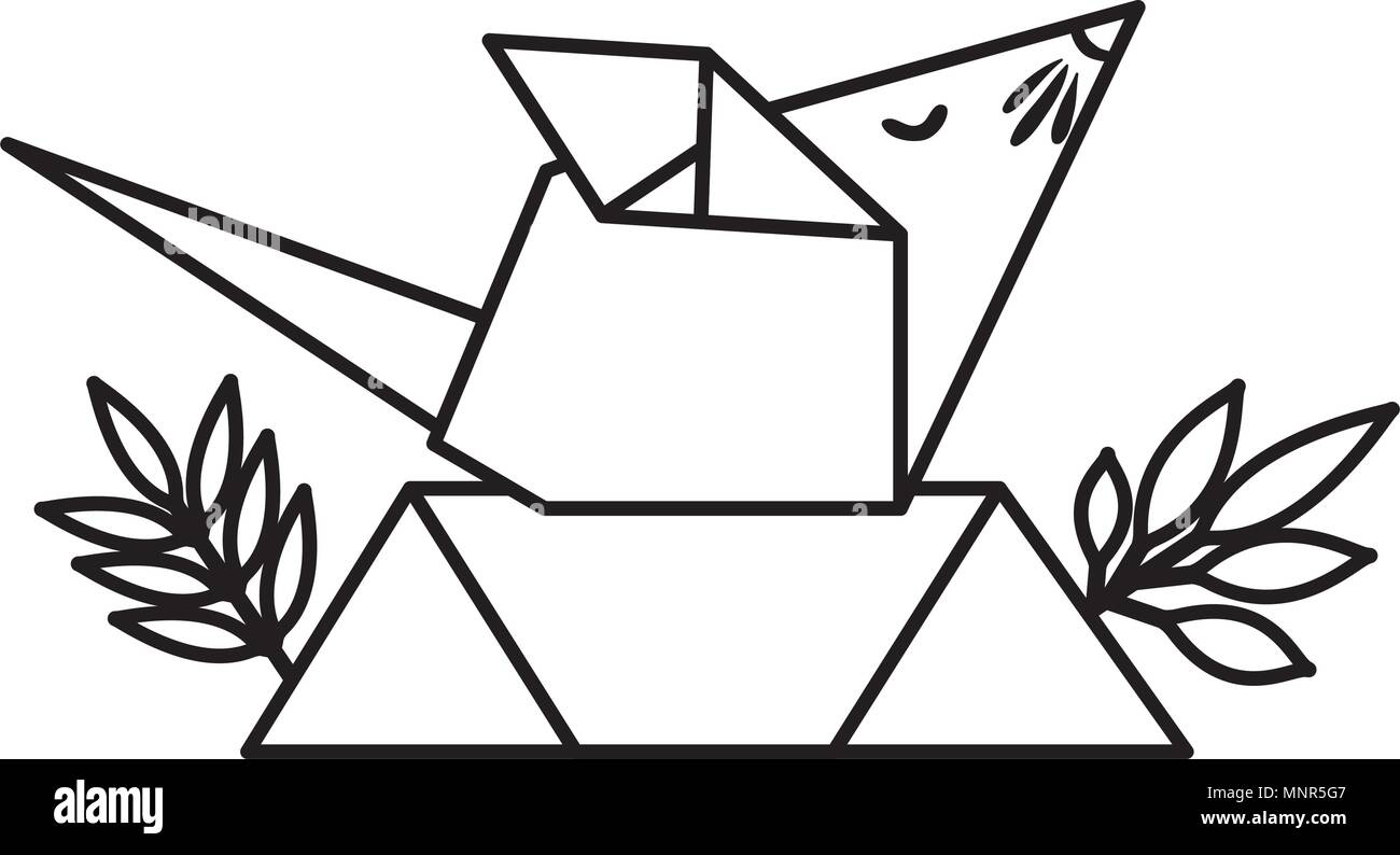 mouse origami paper in the field Stock Vector Image & Art - Alamy