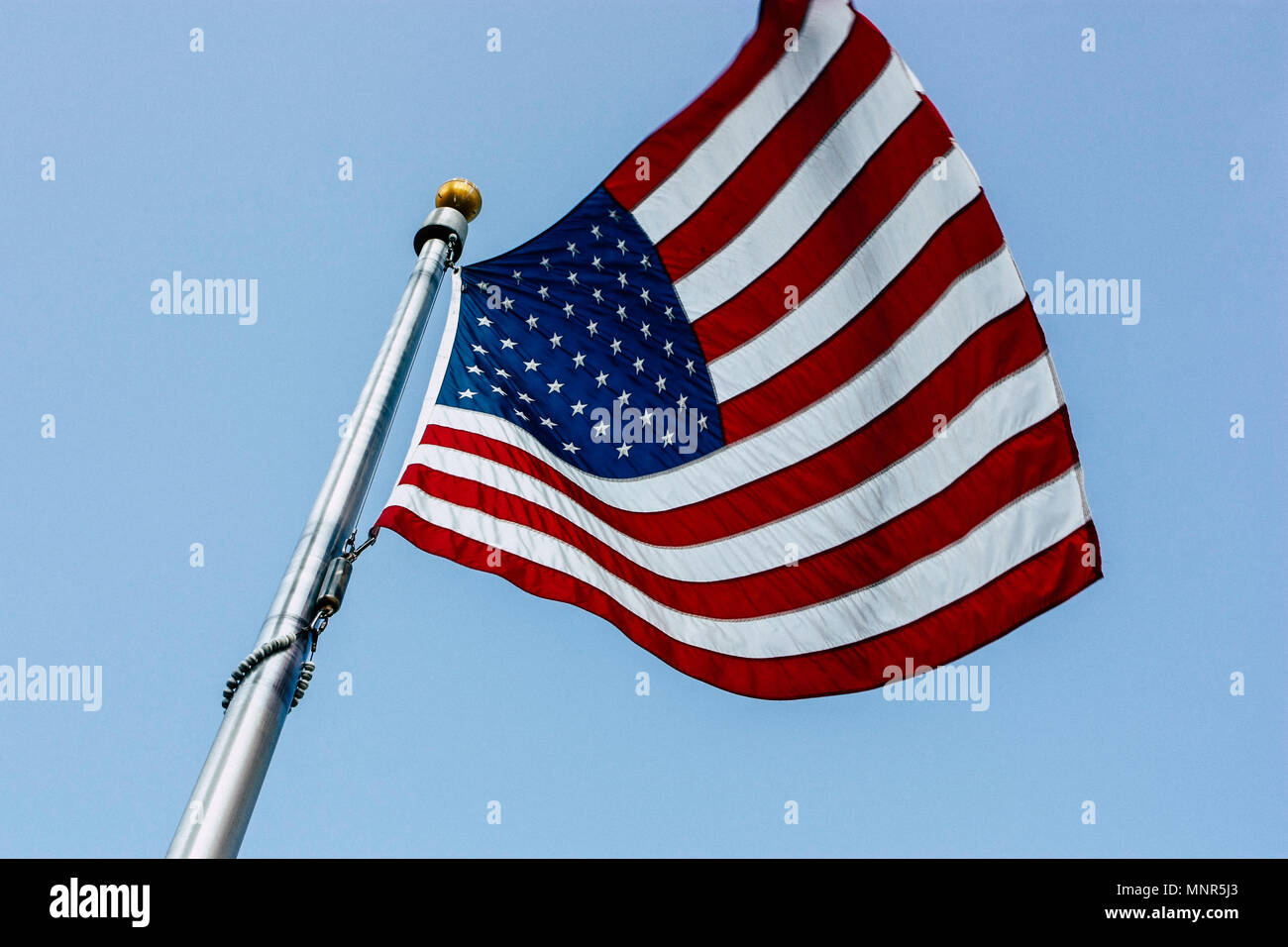 Waving american Flag Stock Photo - Alamy
