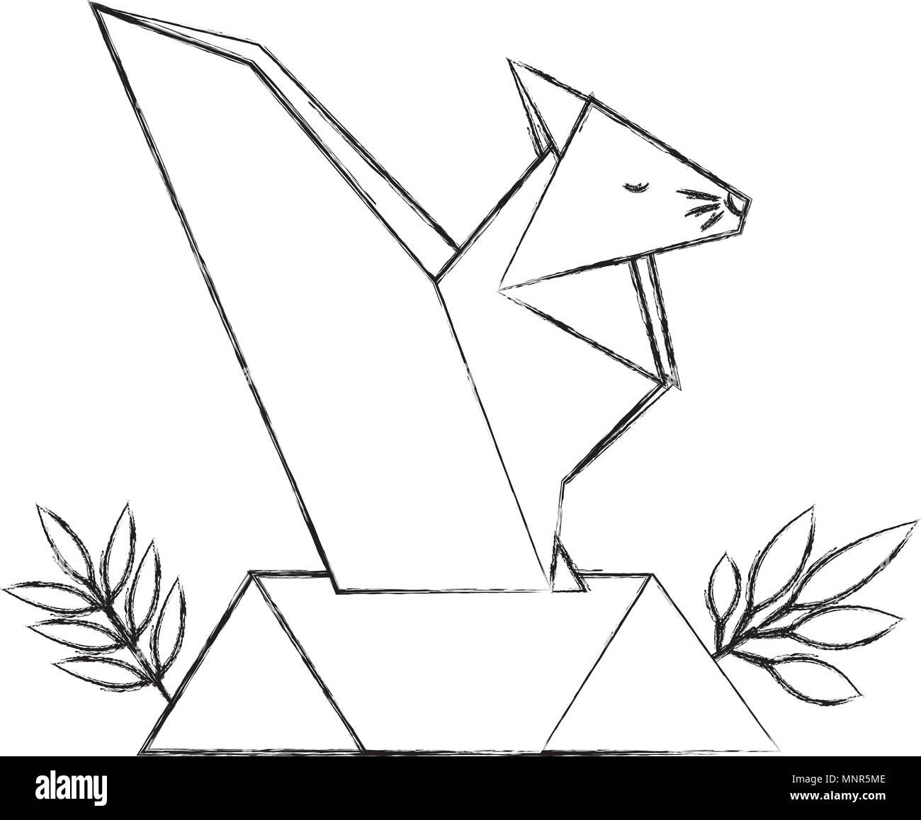 chipmunk origami paper in the field Stock Vector Image & Art - Alamy