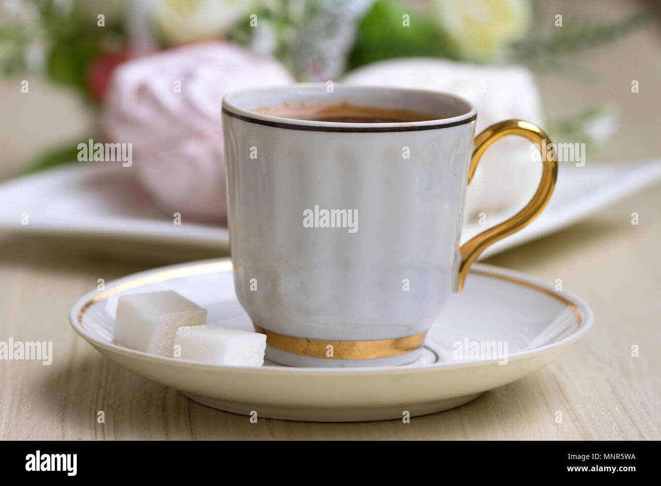 zephyr on a plate with flower, closeup Stock Photo - Alamy