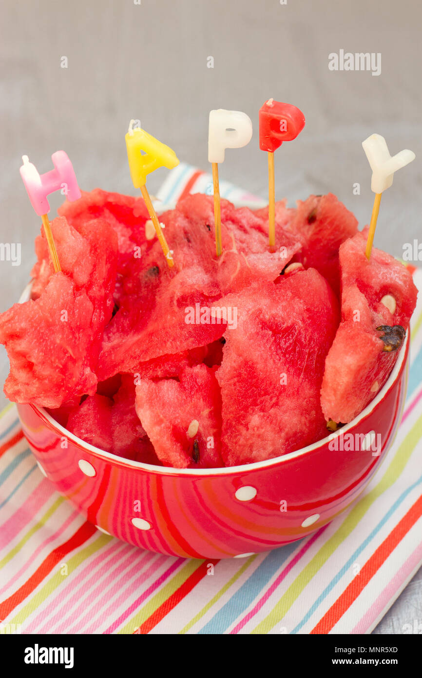 Watermelon chunks hi-res stock photography and images - Alamy