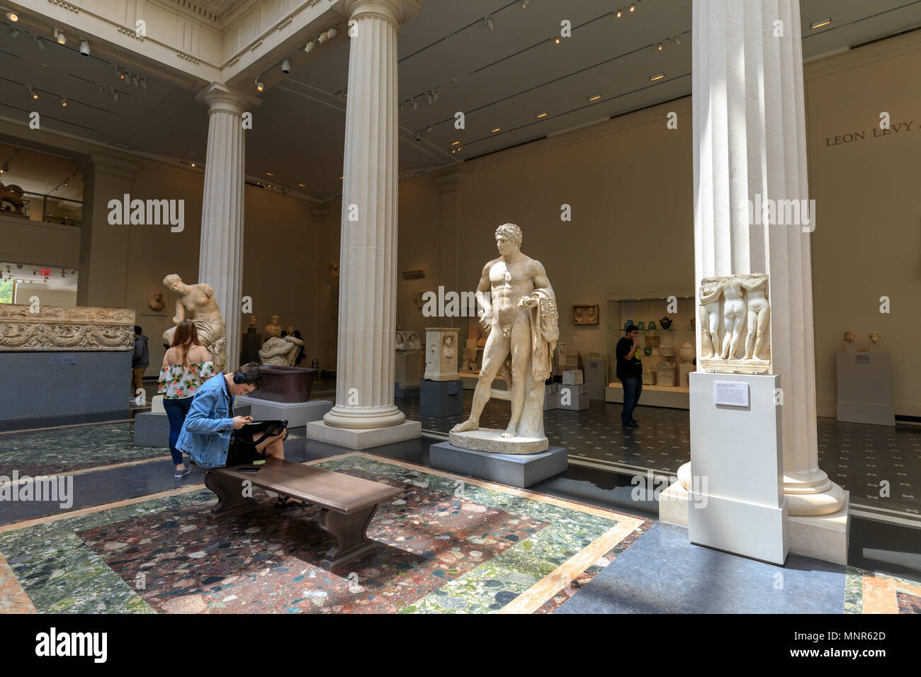 New York, USA - May 12, 2018 : Inside view of The Metropolitan Museum ...