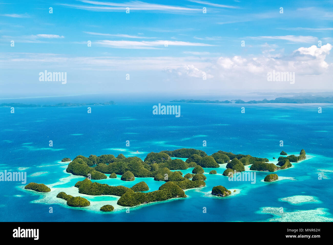 Beautiful view of 70 islands in Palau from above Stock Photo - Alamy