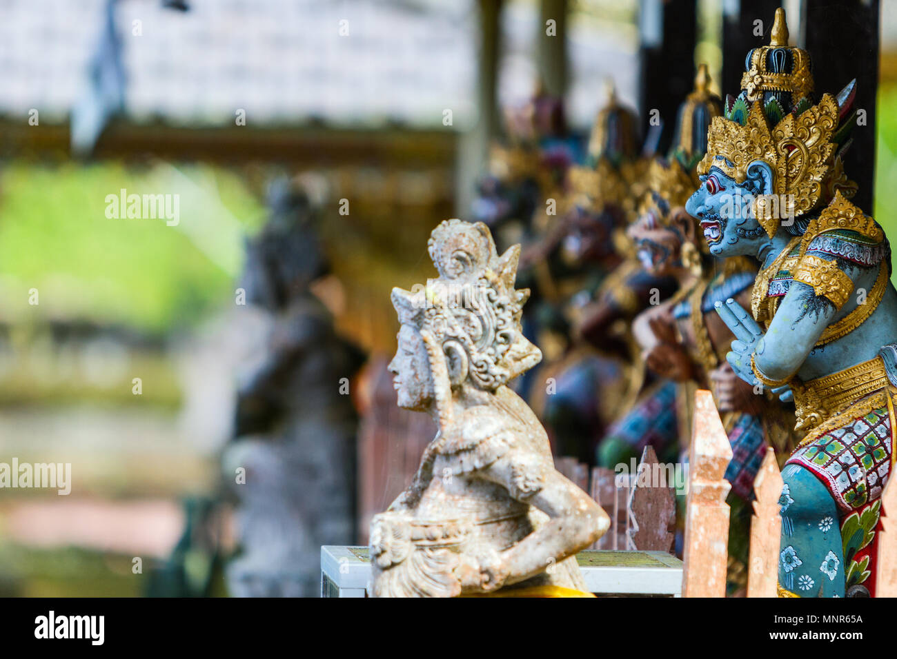 Close up of a traditional Balinese God statue in Bali temple Stock ...