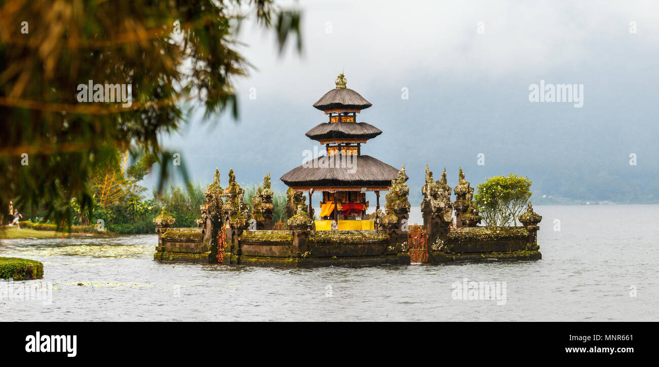 Beautiful Bali water temple at Bratan lake Stock Photo - Alamy