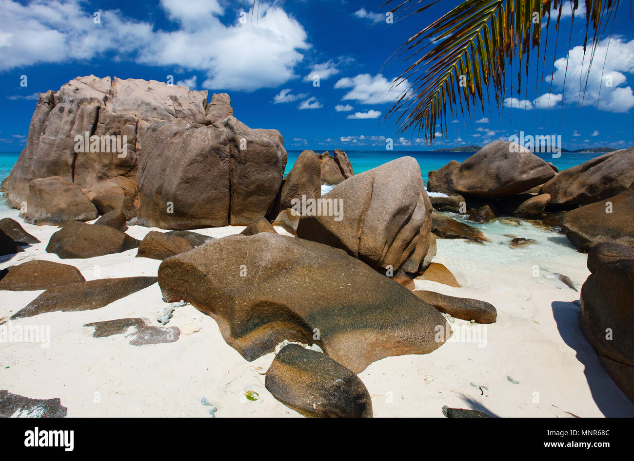 Stunning view of idyllic beach on Seychelles Stock Photo - Alamy