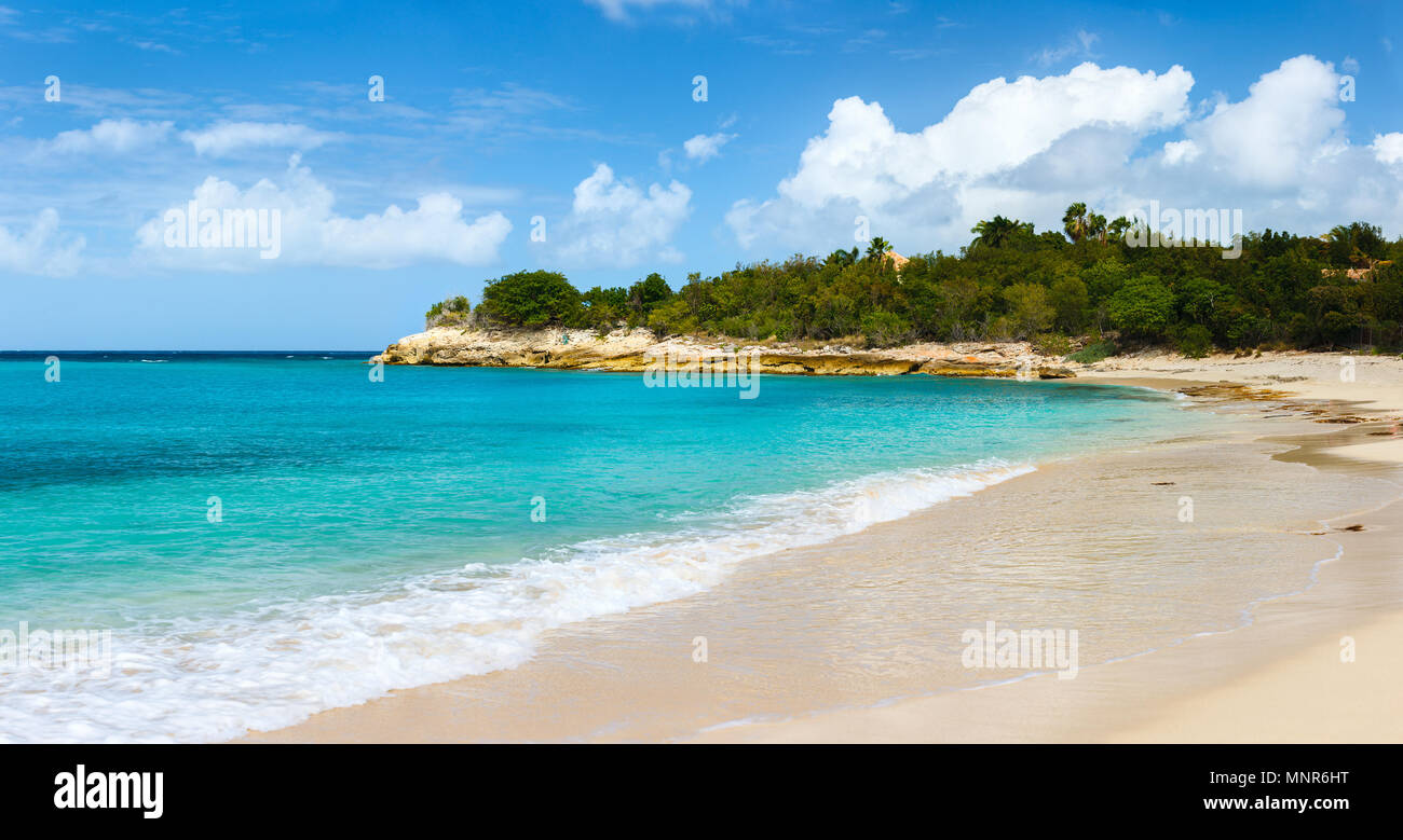 Beautiful beach on Anguilla island, Caribbean Stock Photo - Alamy