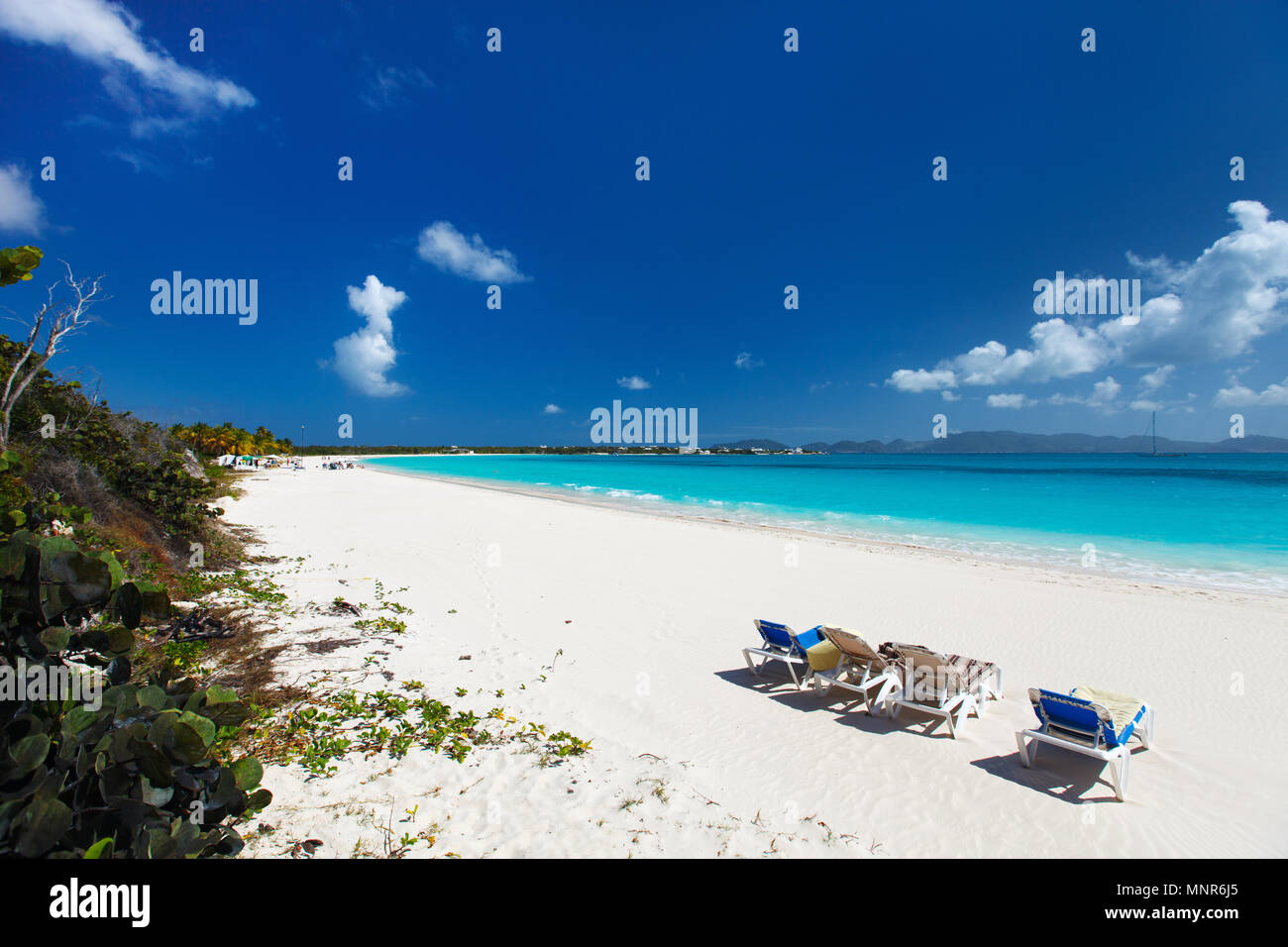 Beautiful beach on Anguilla island, Caribbean Stock Photo - Alamy