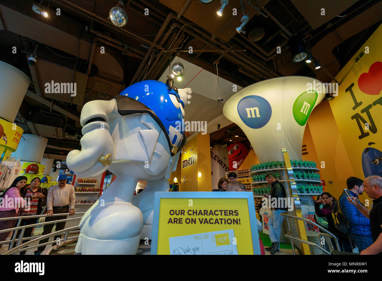 New York, USA - May 12, 2018 : Inside the M&M's World at Times Square ...