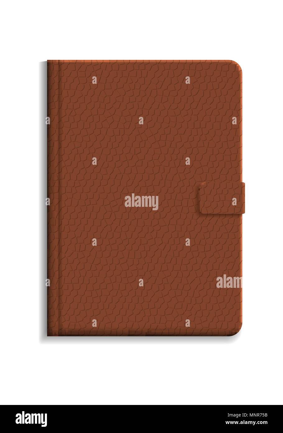 Diary or notebook in hard cover with leather texture - vector Stock ...