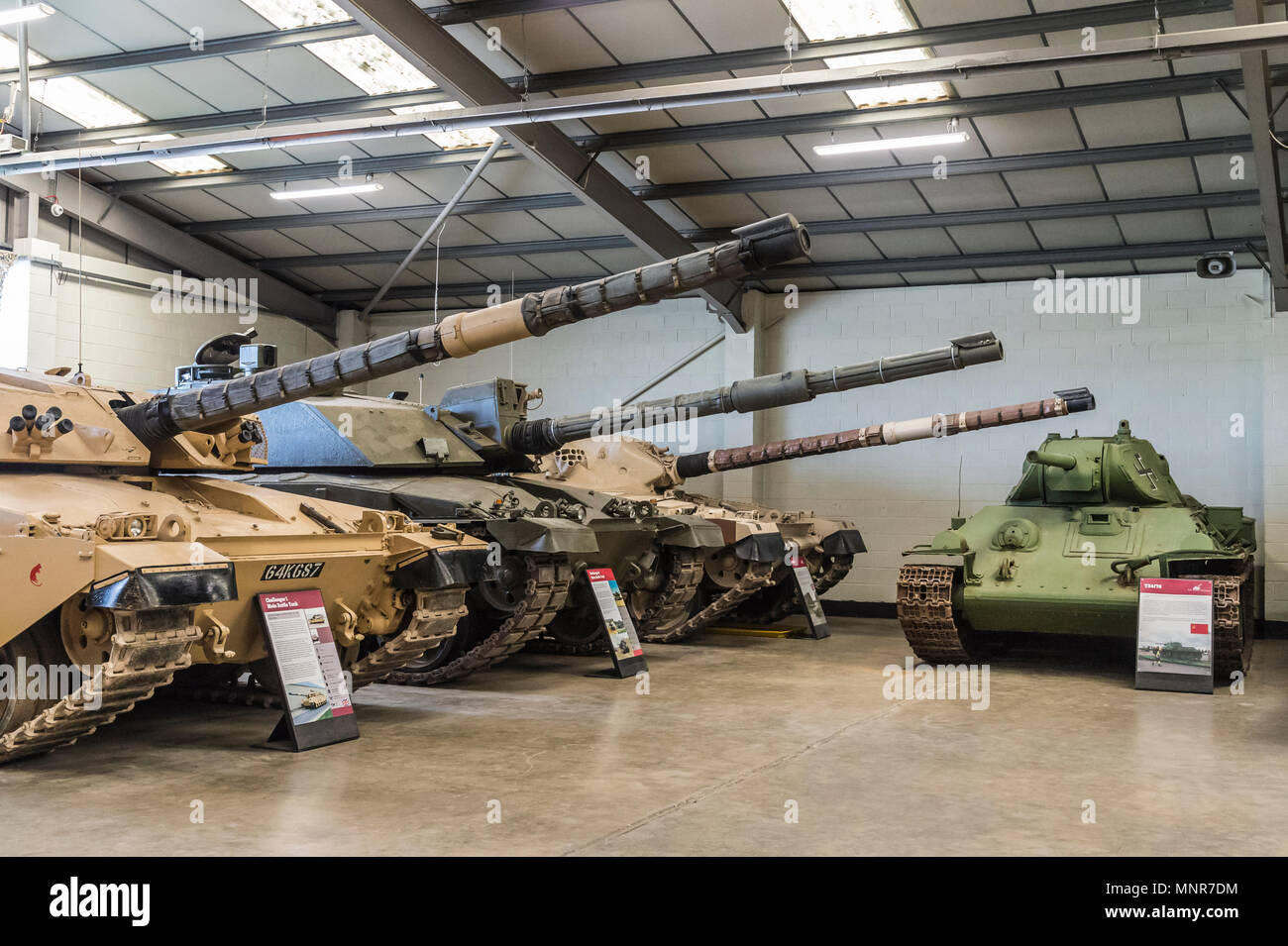 British post WWII battle tanks at Bovington Camp Tank Museum Stock ...