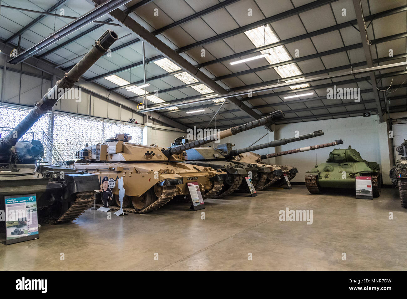 British post WWII battle tanks at Bovington Camp Tank Museum Stock ...
