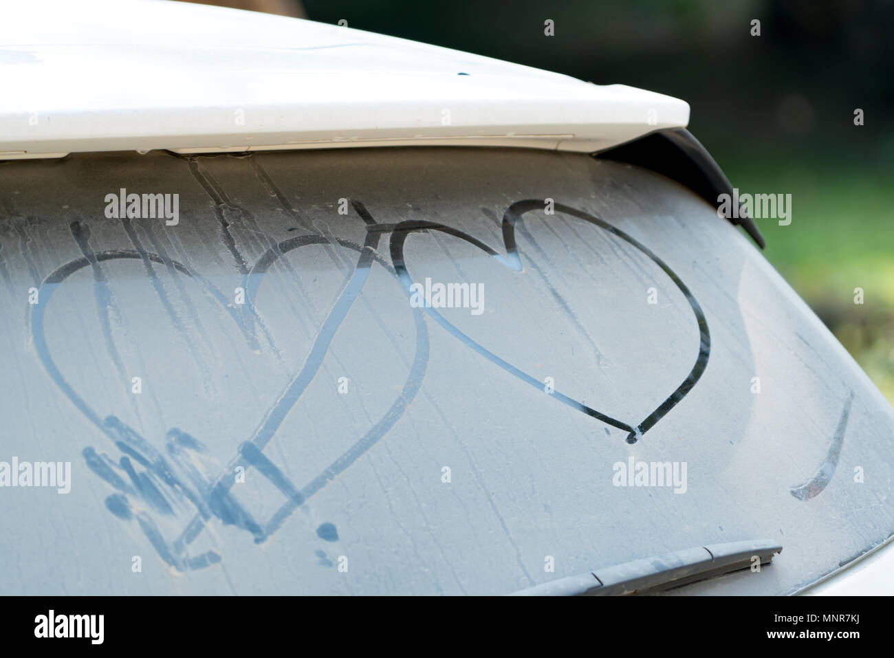 Windshield car heart hi-res stock photography and images - Alamy