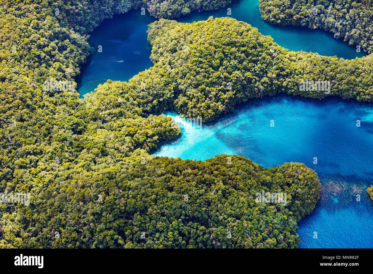 Palau islands from above hi-res stock photography and images - Alamy