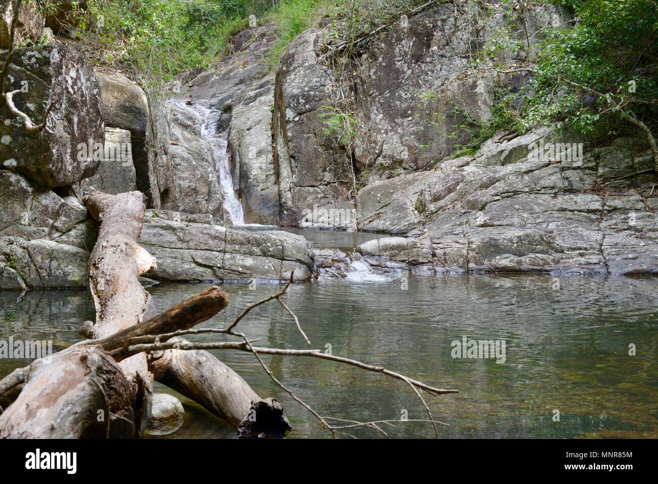 The waterfall below Gorge falls unnamed in Paluma range national park ...