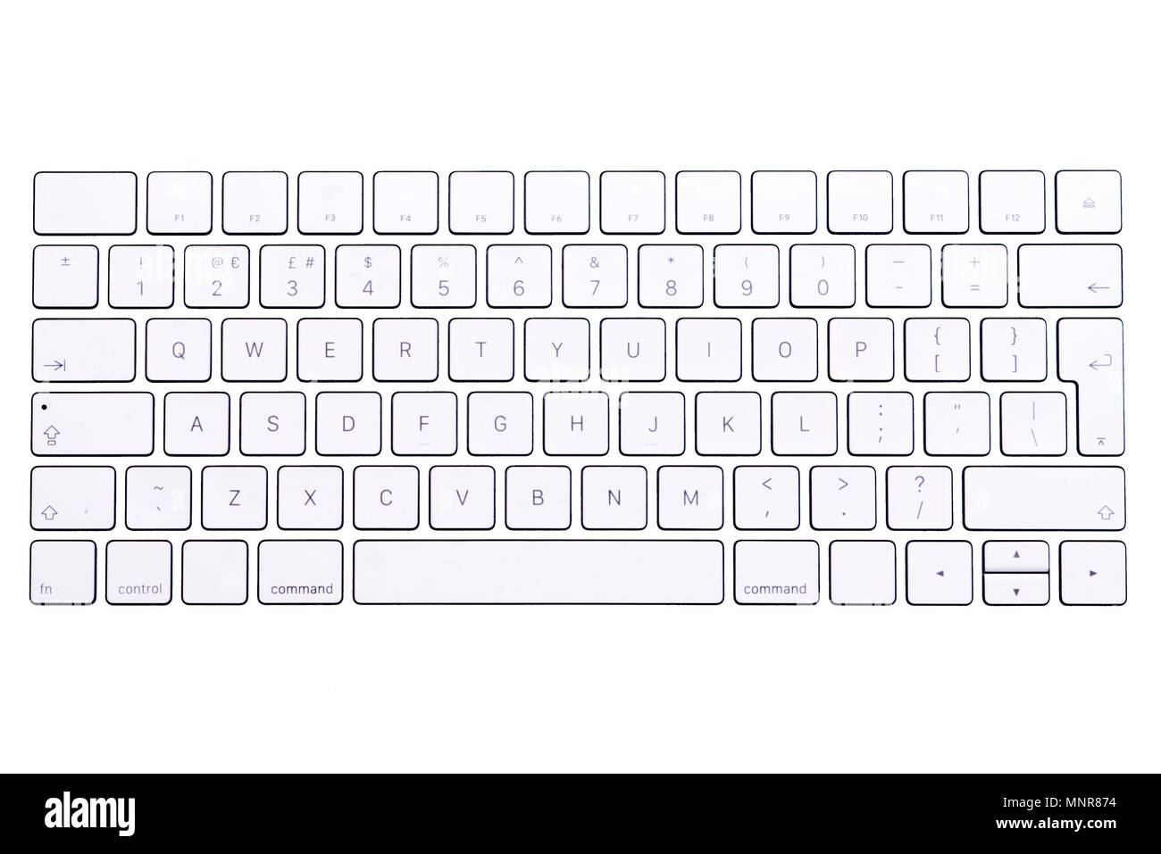 white keyboard isolated on white backgrounds, wireless keyboard, keypad ...