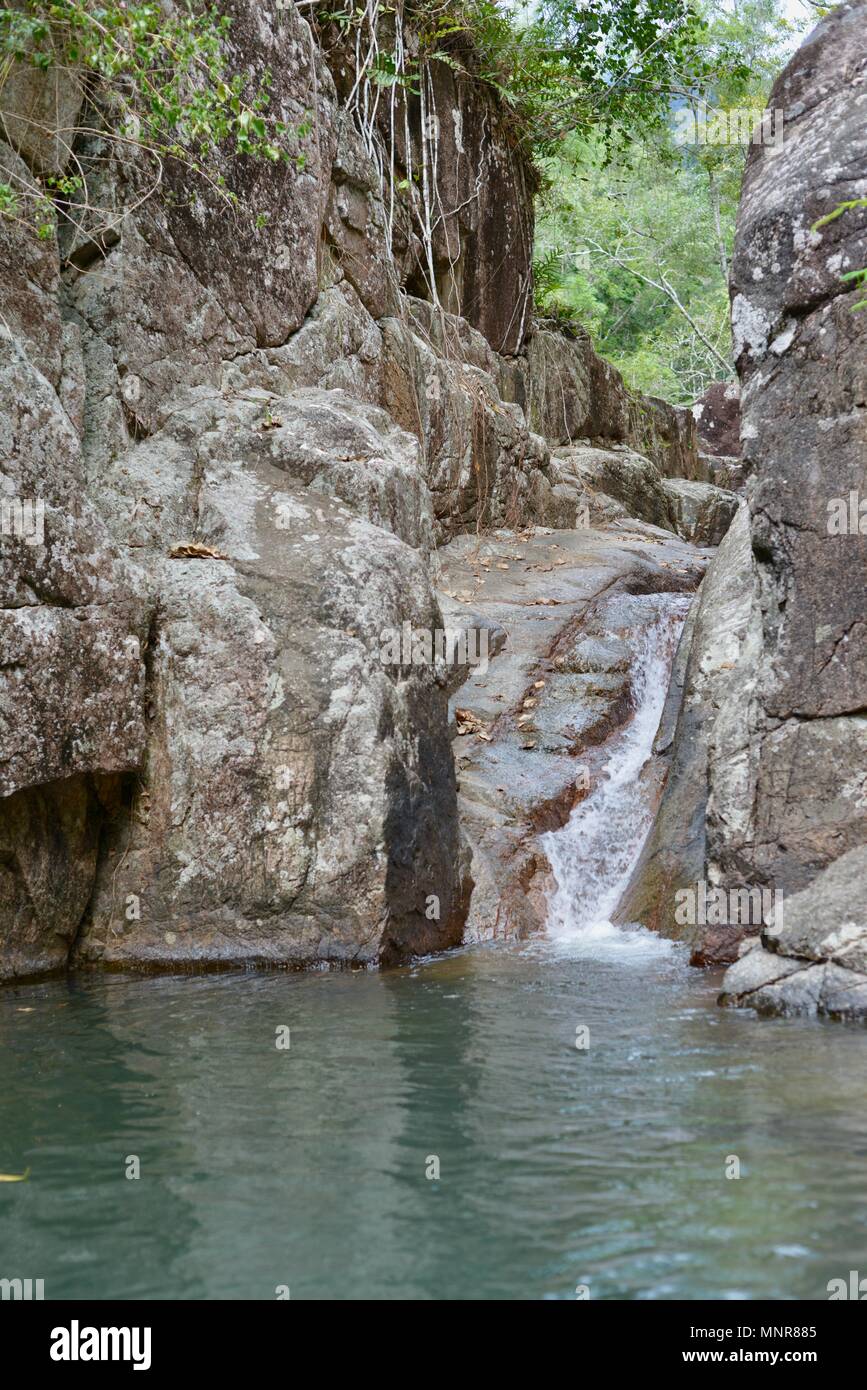 The waterfall below Gorge falls unnamed in Paluma range national park ...